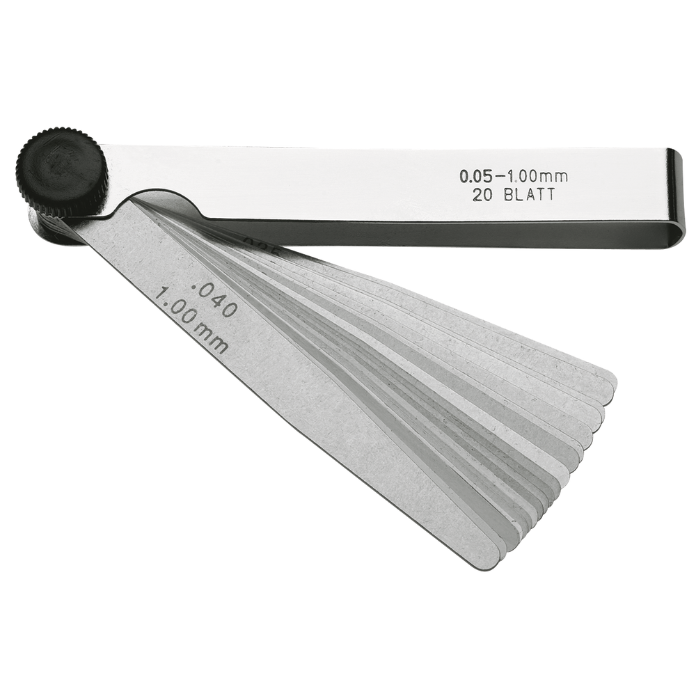 Feeler gauge set, 20 strip 0,05-1,00mm | SARATOOLS